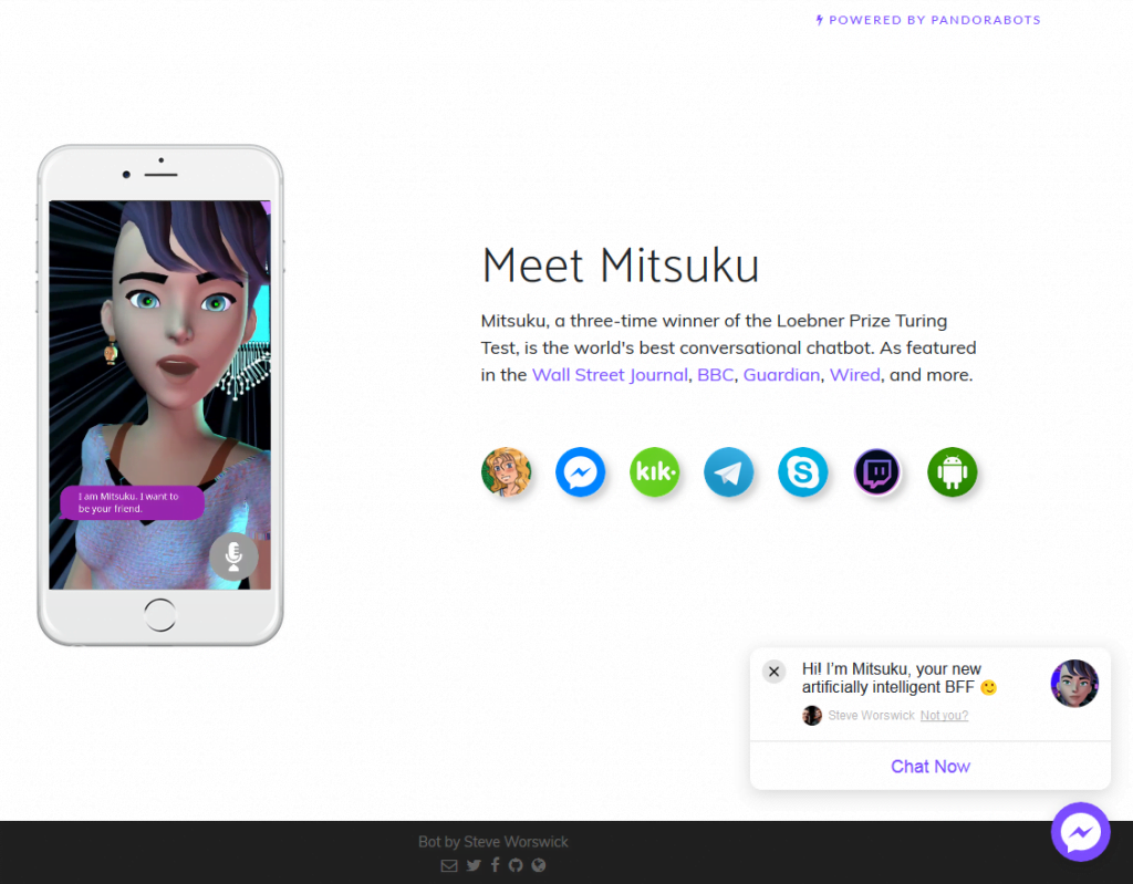 Chatbot mitsuku online - batmanwinner